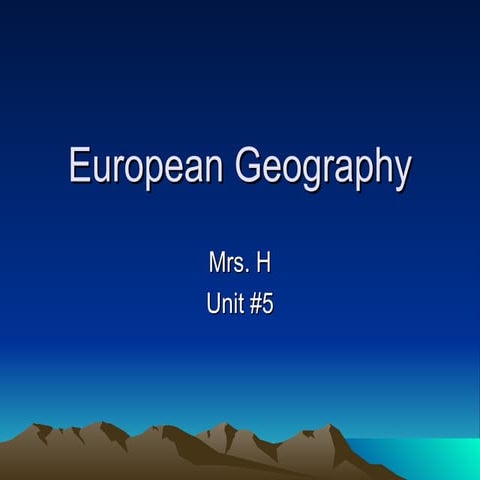 European geography | PPT