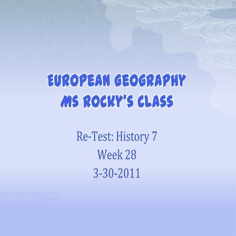 European geography test | PPT
