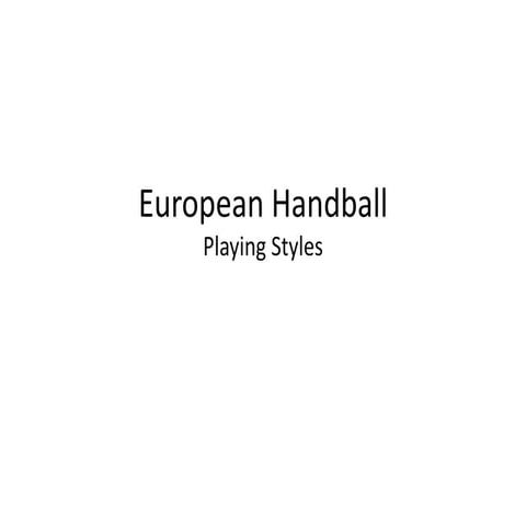 European handball assignment | PPTX