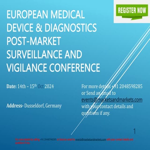 European Medical Device & Diagnostics Post-Market Surveillance and ...
