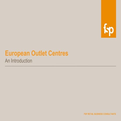 European outlet centres | PDF