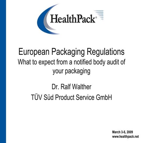 European packaging regulations | PDF