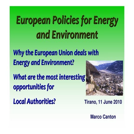 European policies for_energy_and_environment | PPT