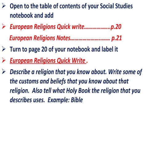European religions | PPT