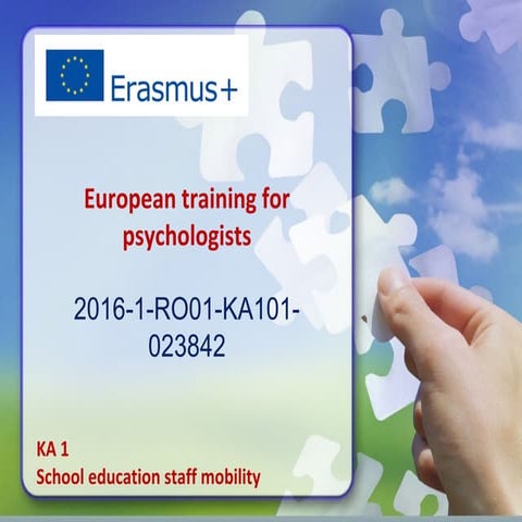European training for psychologists, erasmus +, ka1 project | PPT