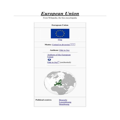 European Union | PDF