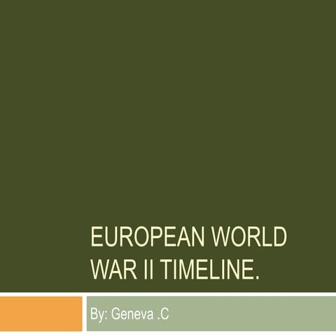 European world war ii timeline | PPT