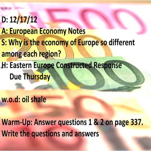 Europe Economy & Environment | PPT