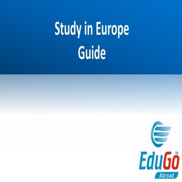 Study In Europe Guide | PDF