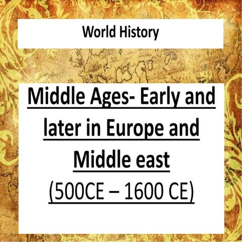 -Europe in Middle Ages, their lifestyle and their work | PPT