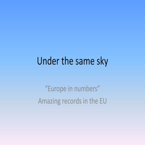 Europe in numbers the quiz | PPTX