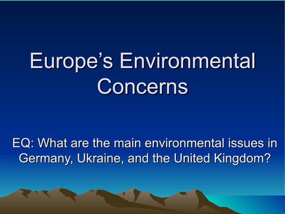 Environmental issues affecting the uk | PDF