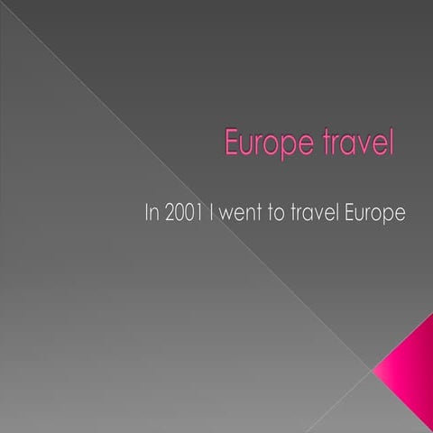 Europe travel | PPTX