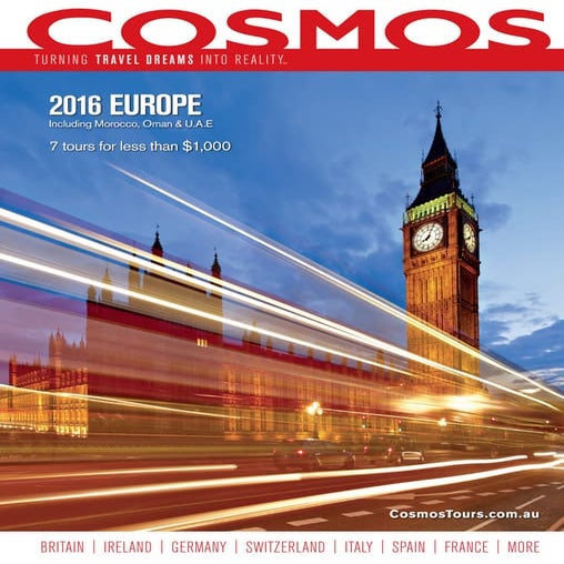 Europe Travel 2016 - Cosmos Tours | PDF