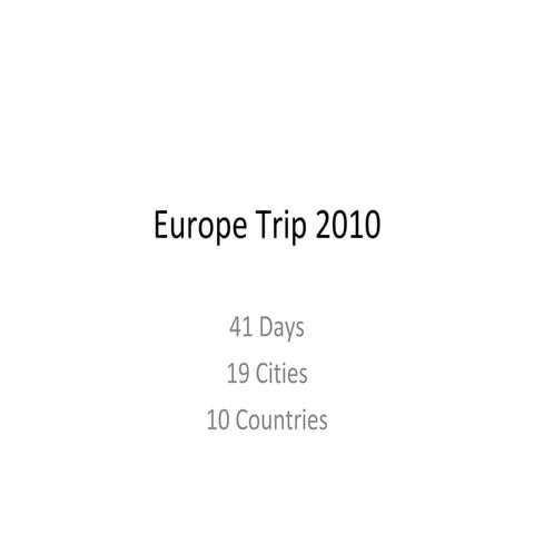 Europe Trip | PPT