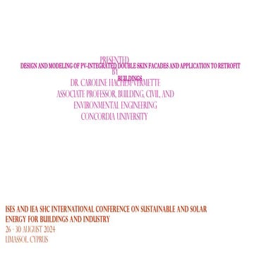 EUROSUN PPT DSF CONCORDIA BUILDING SCIENCE DEAPARTMENT | PPT