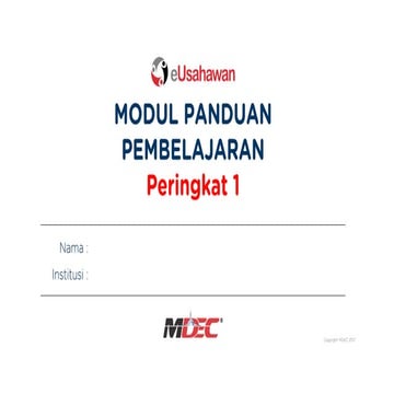 E usahawan modul peringkat 1 | PPTX