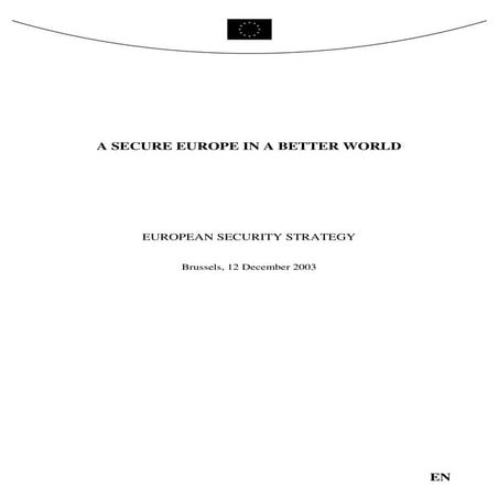 Eu security strategy | PDF