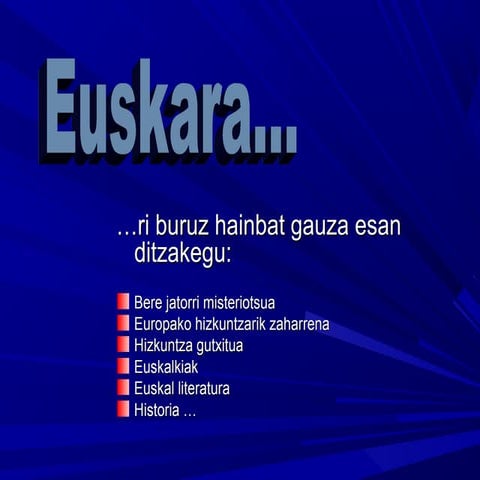 Euskara Euskal herritik kanpo | PPT