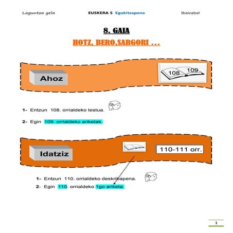 Euskera 5( Ibaizabal 8.gaia)-egokitzapena | PDF