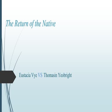 Differences between Eustacia Vye and Thomasin Yeobright; The Return of ...