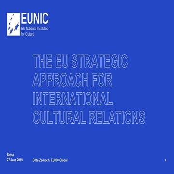 Gitte Zschoch - Director EUNIC Global | PPT