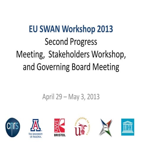 Eu swan workshop 2013 | PDF