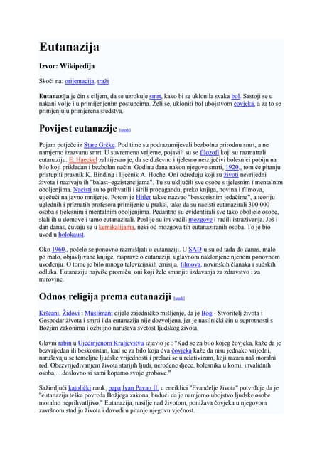 Eutanazija | PPTX
