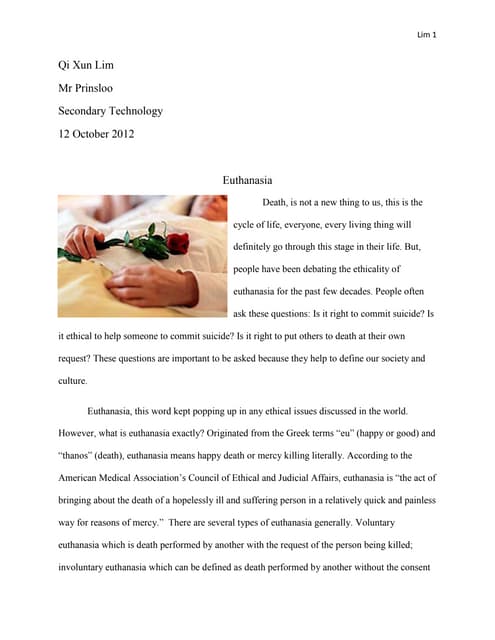 Moral issue of euthanasia | PPT
