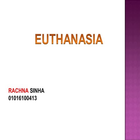 Euthanasia ppt | PPTX