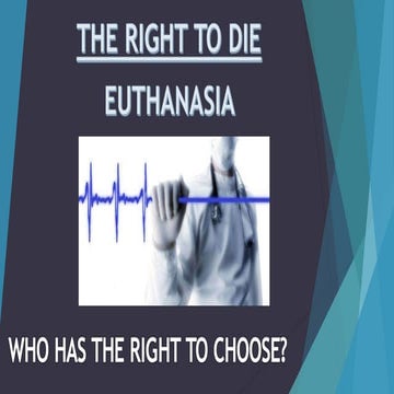 Euthanasia - The Right to Die | PPTX