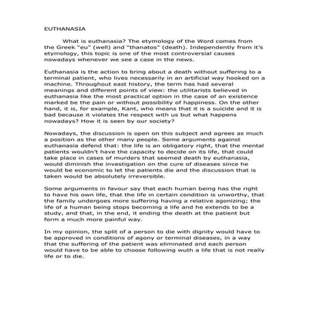 Euthanasia | PDF