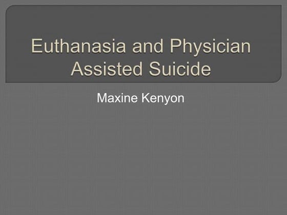 Should Physician Assisted Suicide be legal | DOCX | First Aid | Injuries