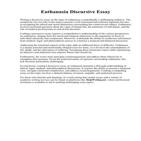 Argumentative Essay About Euthanasia.pdf