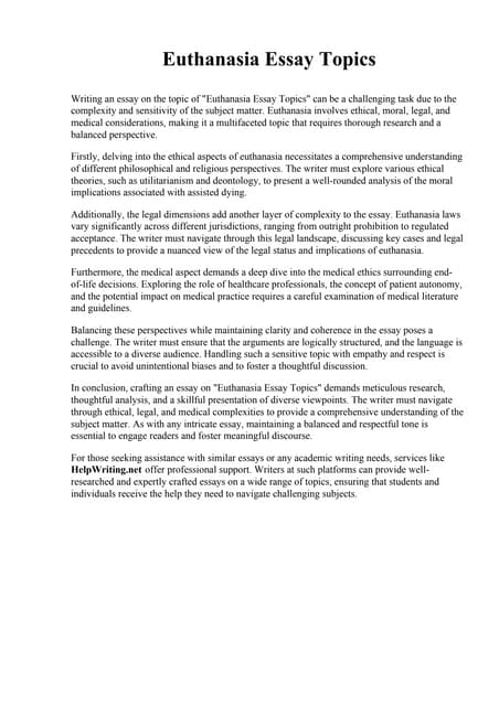 Essay On Mercy Killing.pdf