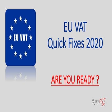 EU VAT Quickfix 2020 SystemFox SAP plugin | PPTX