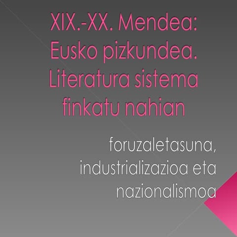 Euskal Literatura Modernoa Gabriel Aresti | PPT
