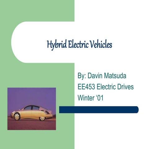 Hybrid Electric Vehicle Powertrain | PPTX