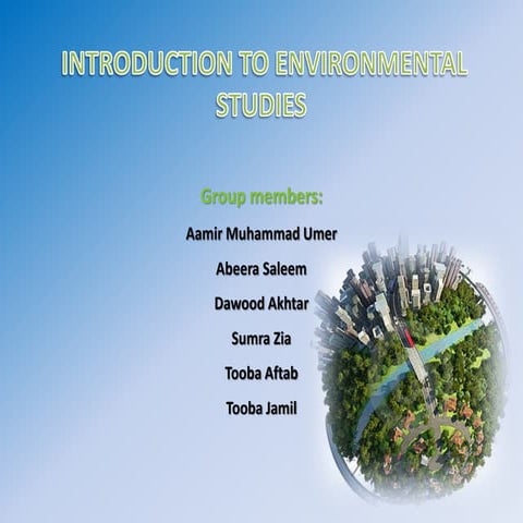 Introduction to Environmental Studies | PPTX