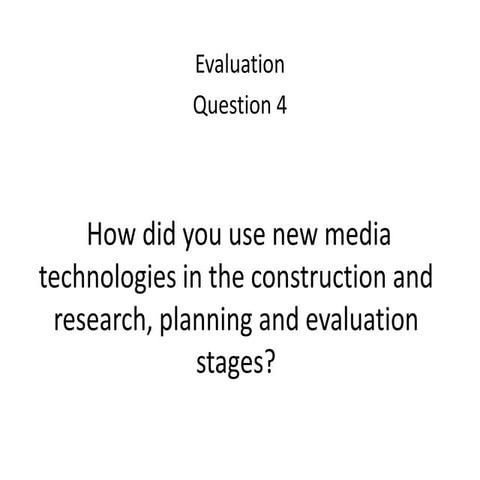 Evaluation 4 | PPT