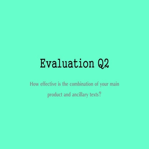 Evaluation Q2 | PPT