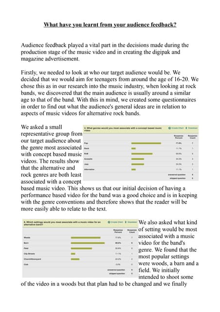 Music video analysis | ODT | Music Video | Genres
