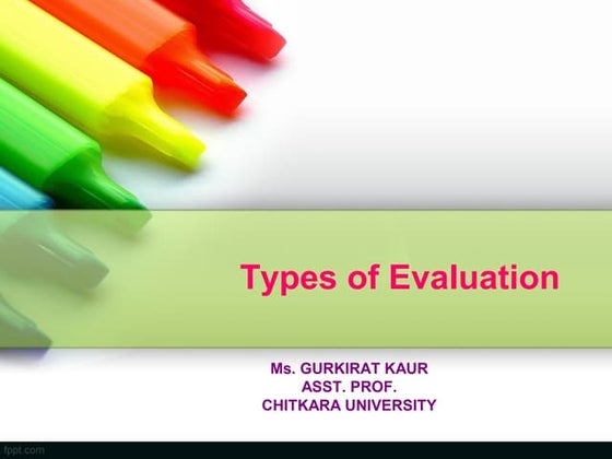Types of evaluation | PPT