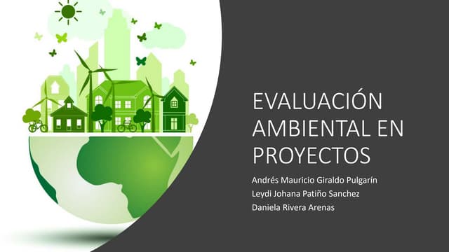 Evaluación Ambiental En Proyectos 1 Pptx