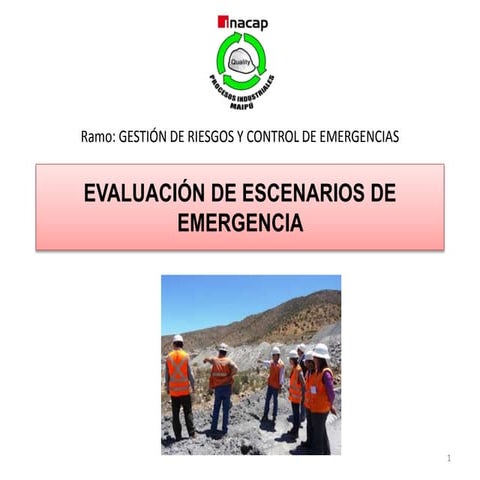 Evaluación escenarios emergencia | PPTX