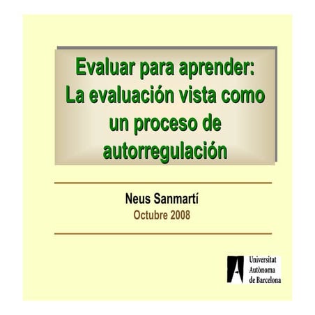 Evaluar para aprender | PDF