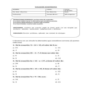 Trabajo repaso de destrezas Grado 12 | DOCX