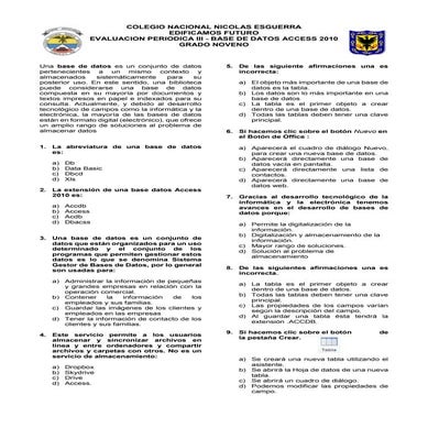 Examen access integrador | PDF