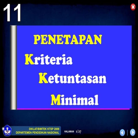 Evaluasi penetapan kkm | PPT