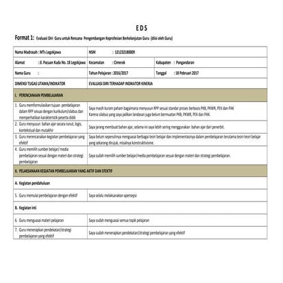 Evaluasi diri dan kinerja | DOC